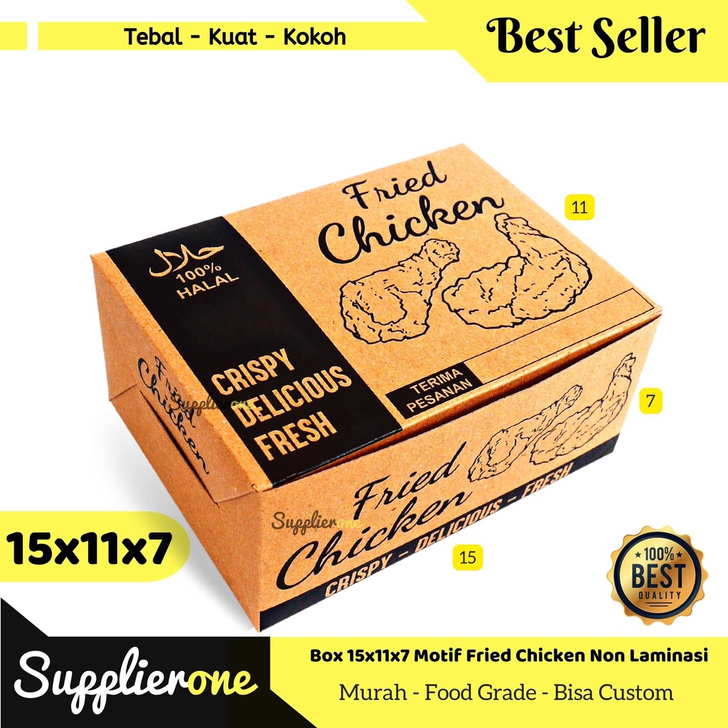 Jual Dus Snack / Dus Box Fried chicken / Dus Kue / Dus cemilan / Box ...