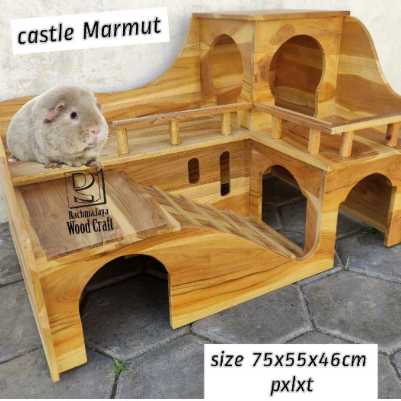 Jual castle marmut castle guineapig kandang marmut rumah chinchilla ...