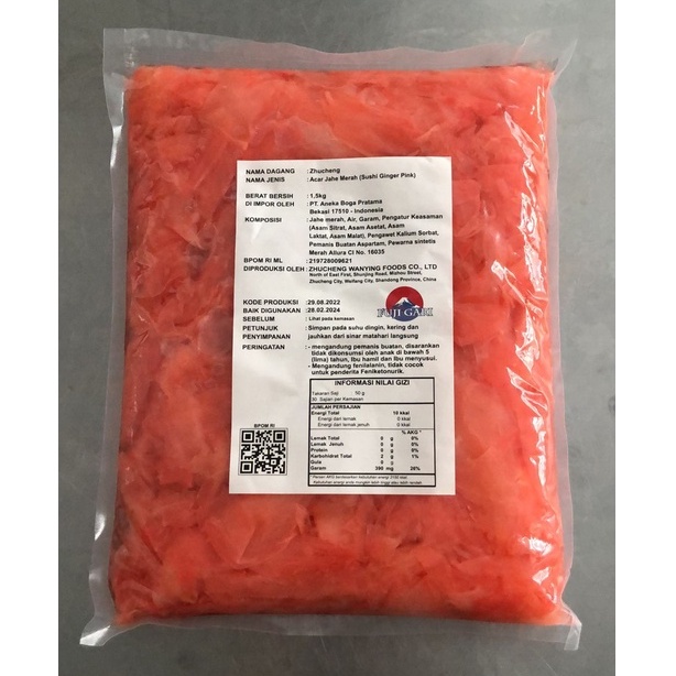 Jual Sushi Gary Pink/White | Sushi Ginger | Acar Jahe 1 Kg | Shopee ...