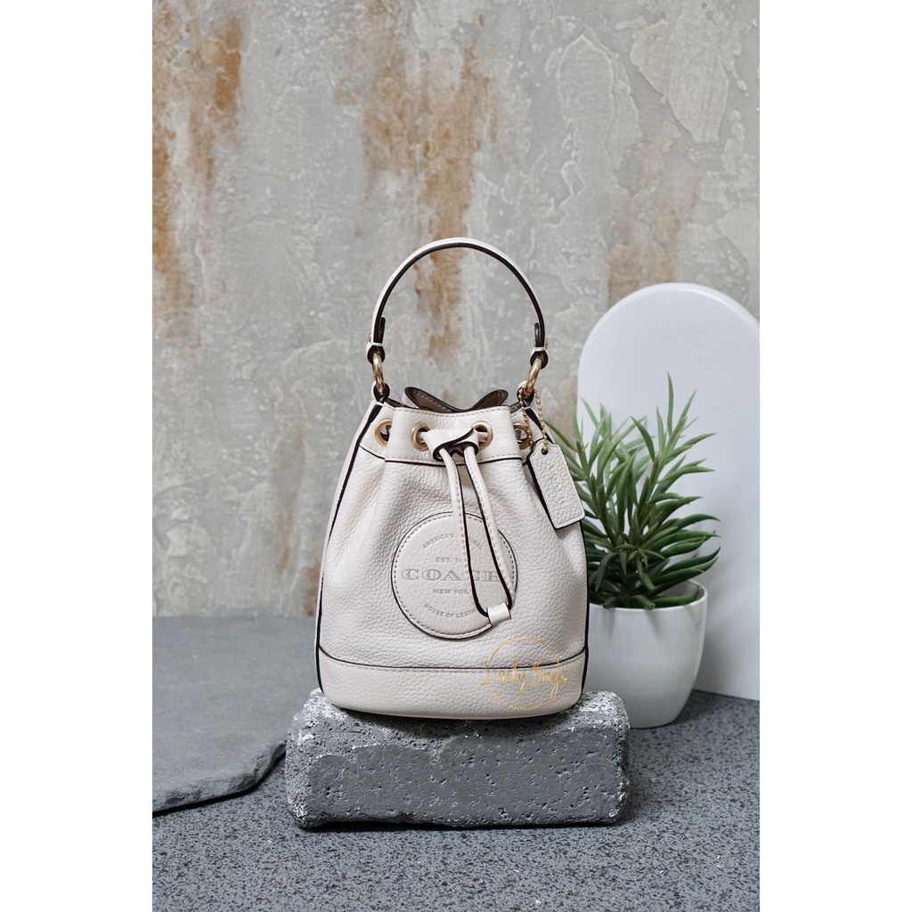 Jual coach dempsey drawstring 15 leather (authentic / original ...