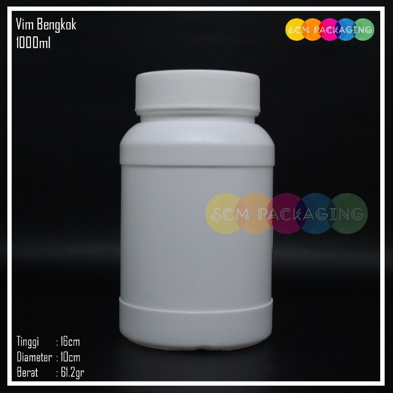 Jual HDPE vim bengkok 1liter kemasan diterjen ditergen sabun bubuk ...