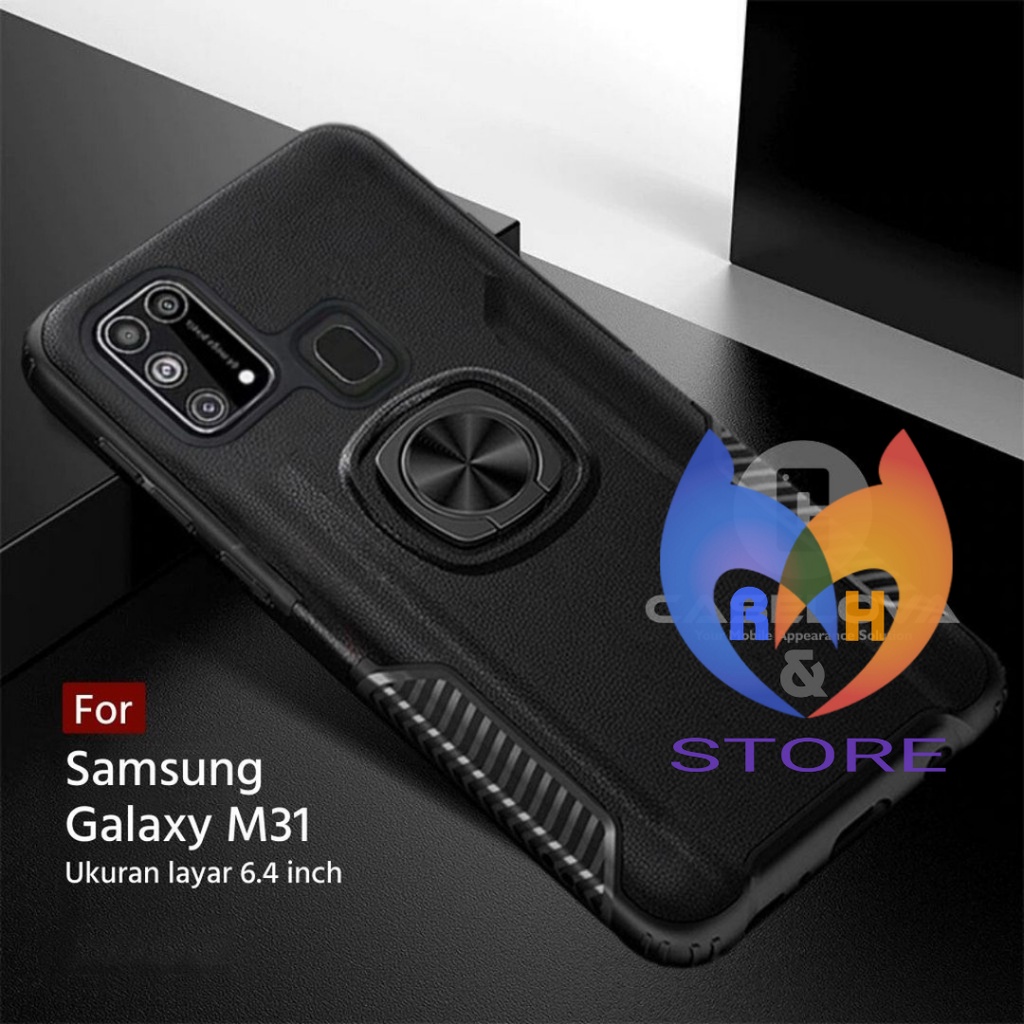 Jual Case Samsung Galaxy M10 M11 M21 M30s M31 M51 Hardcase Ring Carbon ...