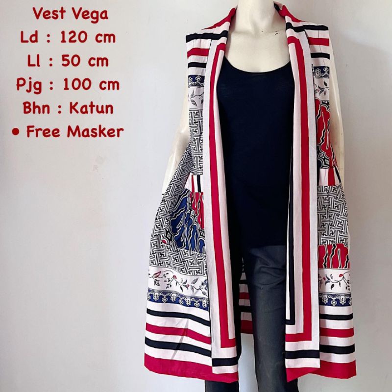 Jual LONG CARDI | LONG OUTER BATIK | LONG VEST BATIK TANPA LENGAN ...