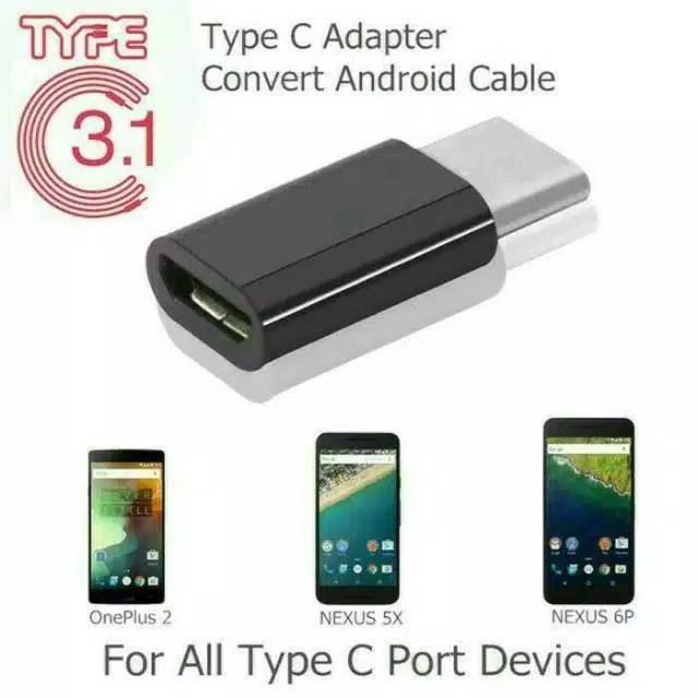 Jual Adapter Type C / Sambungan Type C / Converter Micro Usb ke Type C ...