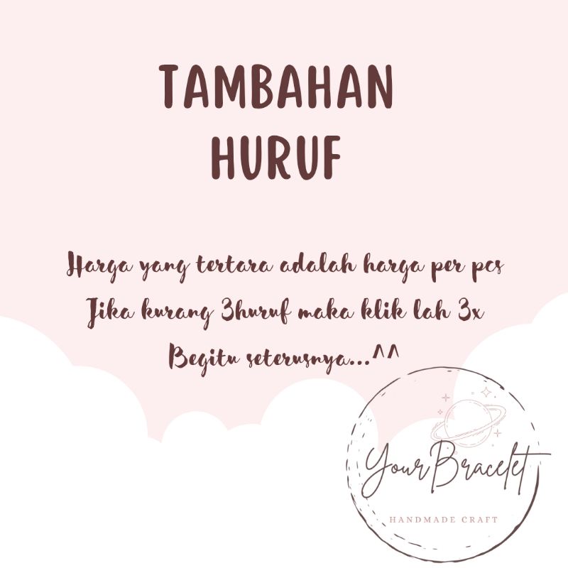 Jual YB- Tambahan huruf/ tambahan font custom | Shopee Indonesia