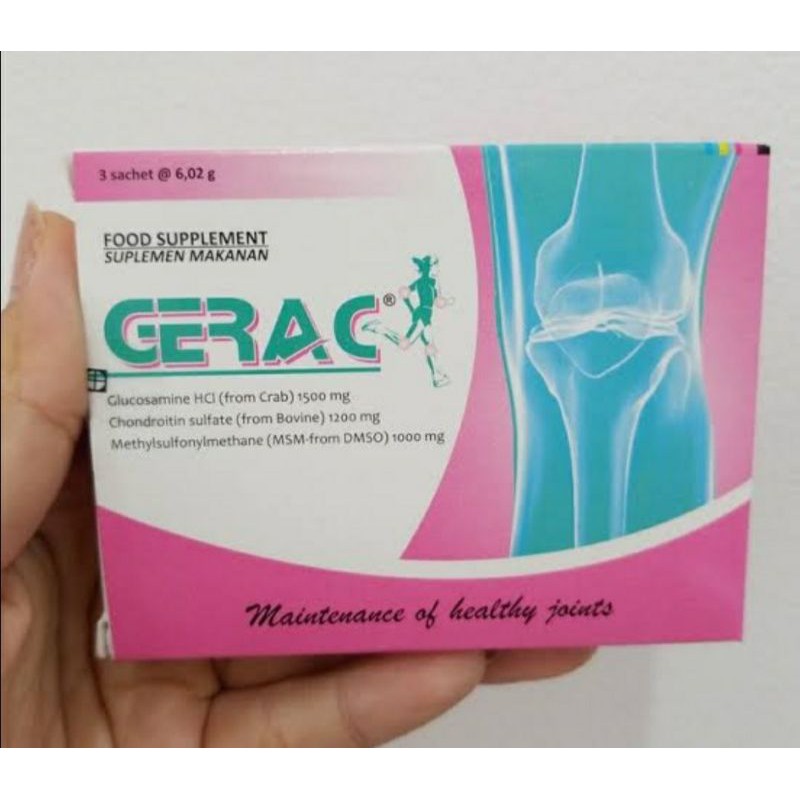 Jual Gerac Powder Vitamin Sendi Glucossamine Chondroitin MSM | Shopee ...