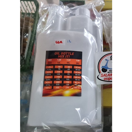 Jual botol oli samping vespa botol oli 2T 500ml 1liter takaran oli ...