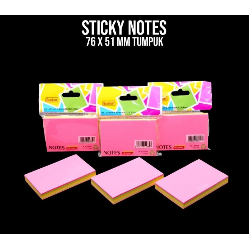Jual Sticky Notes kotak 1 warna eselon / Sticky Notes Eselon / Sticky ...