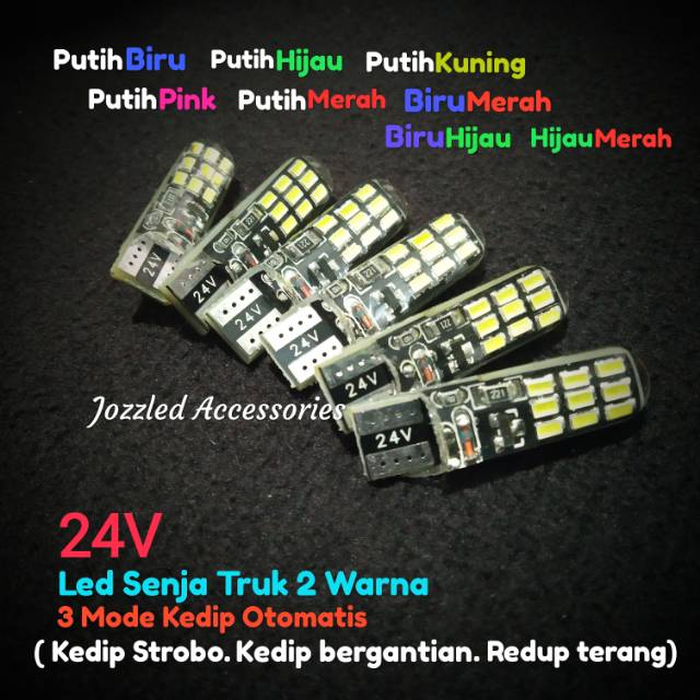 Jual Led T10 Senja Kedip Truk 2 Warna 24V superterang | Shopee Indonesia