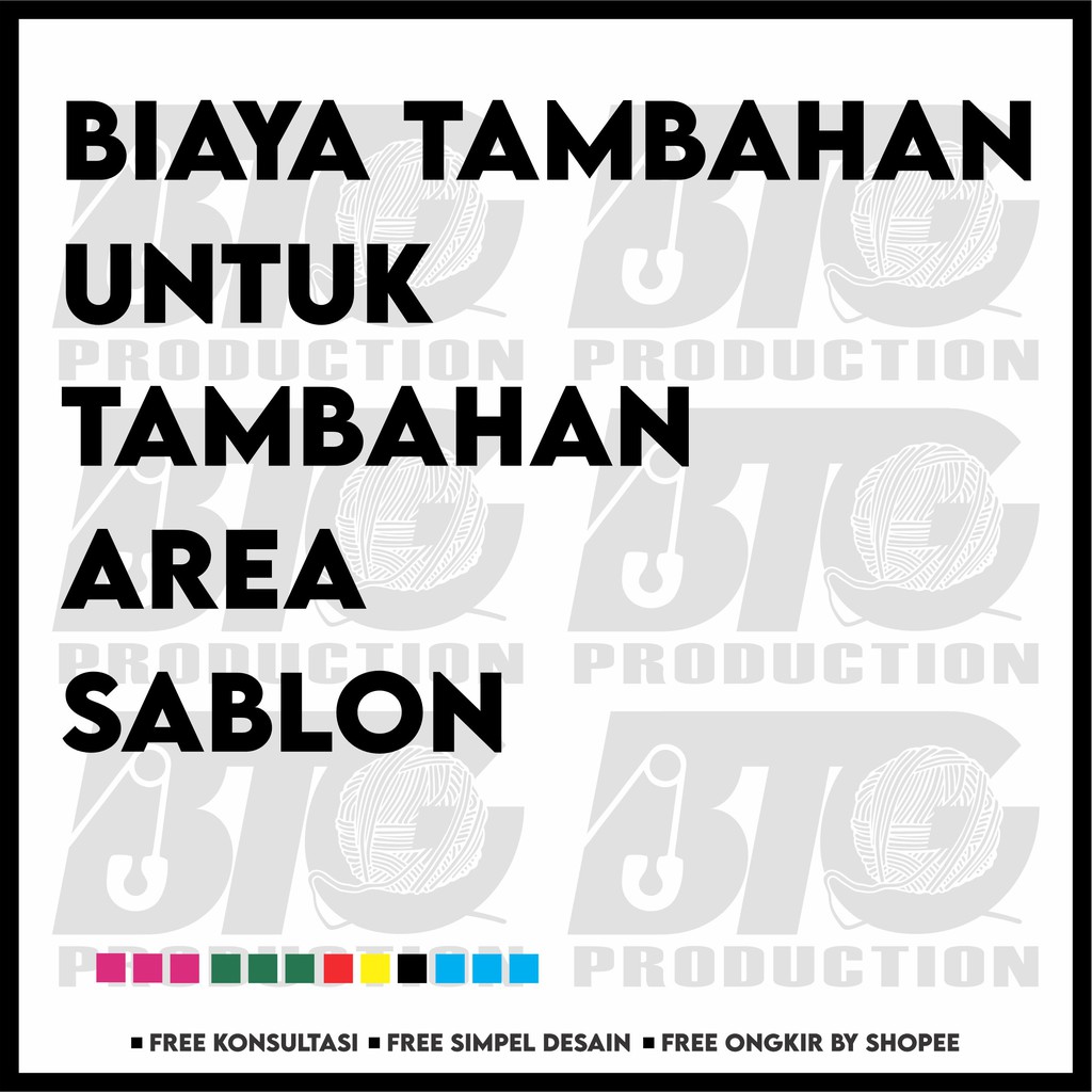 Jual BIAYA TAMBAHAN AREA SABLON | Shopee Indonesia