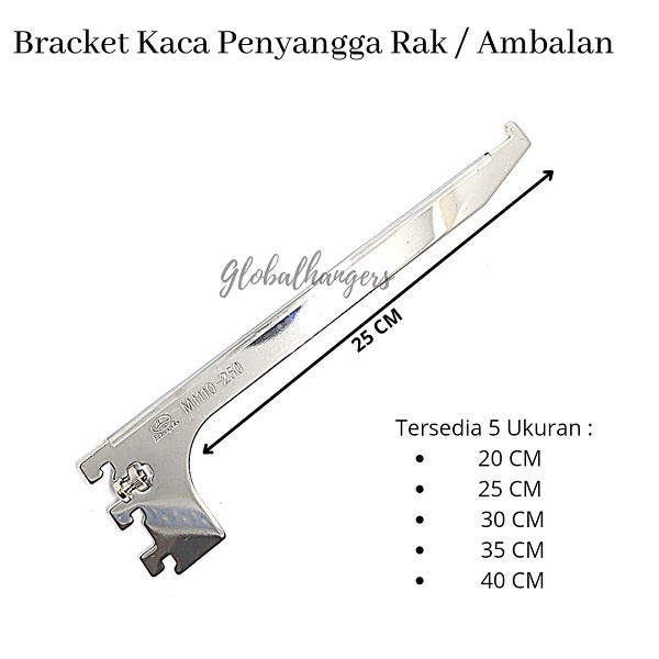 Jual Bracket Kaca | Daun Bracket Ambalan Kaca | Penyangga Rak Dinding ...