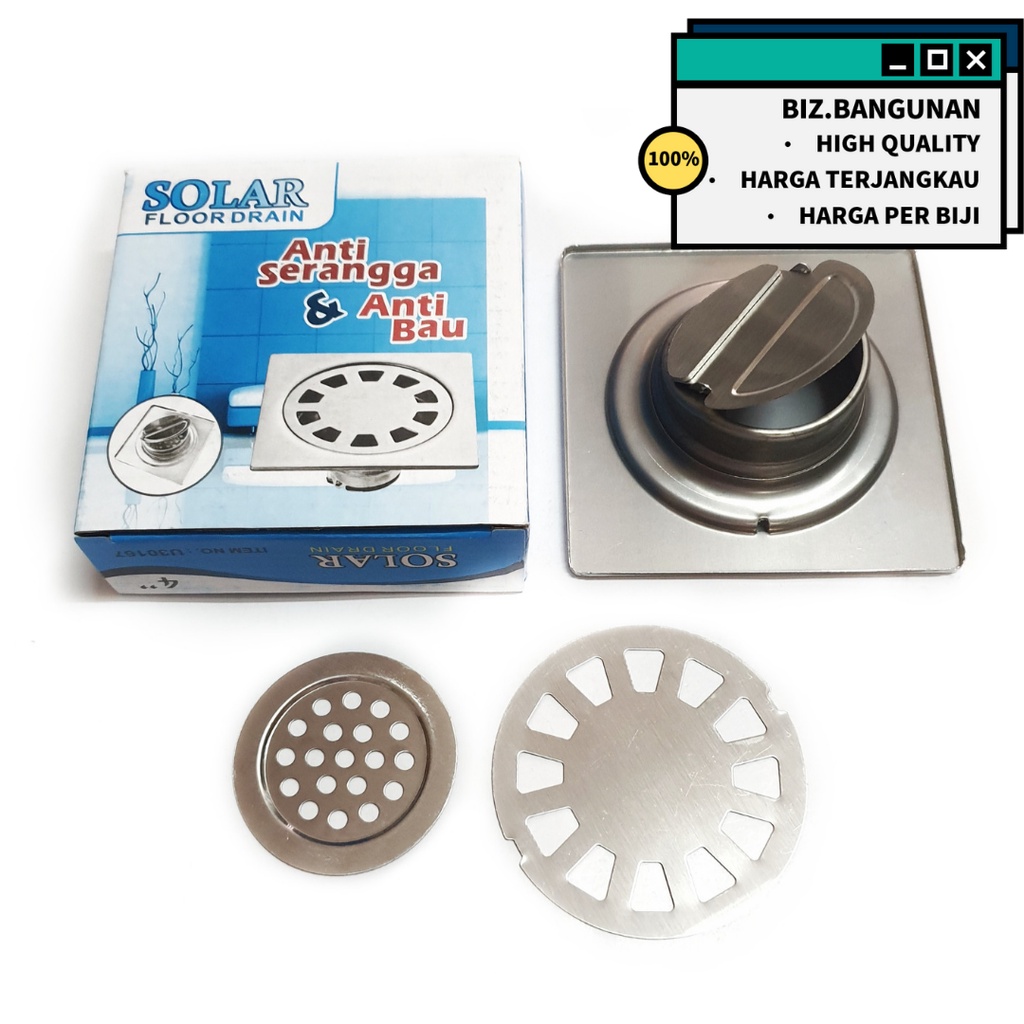 Jual SARINGAN GOT STAINLESS 4" - FLOOR DRAIN BUKA TUTUP ANTI KECOA ...