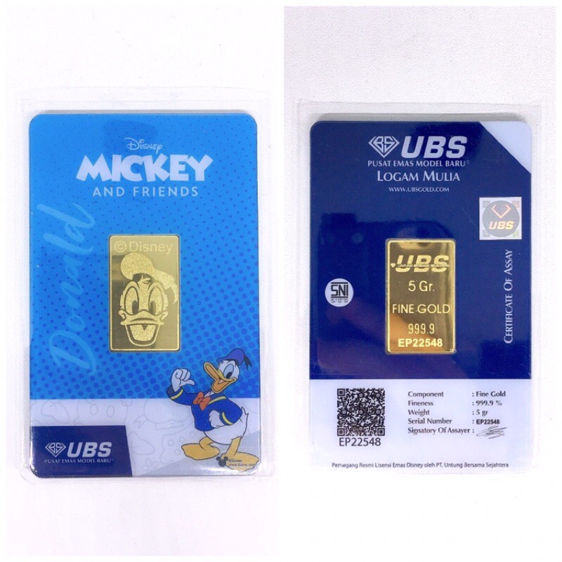 Jual UBS Logam Mulia 24K 2 Gram 5 GRAM 10 GRAM DISNEY/SANRIO/GUDETAMA ...