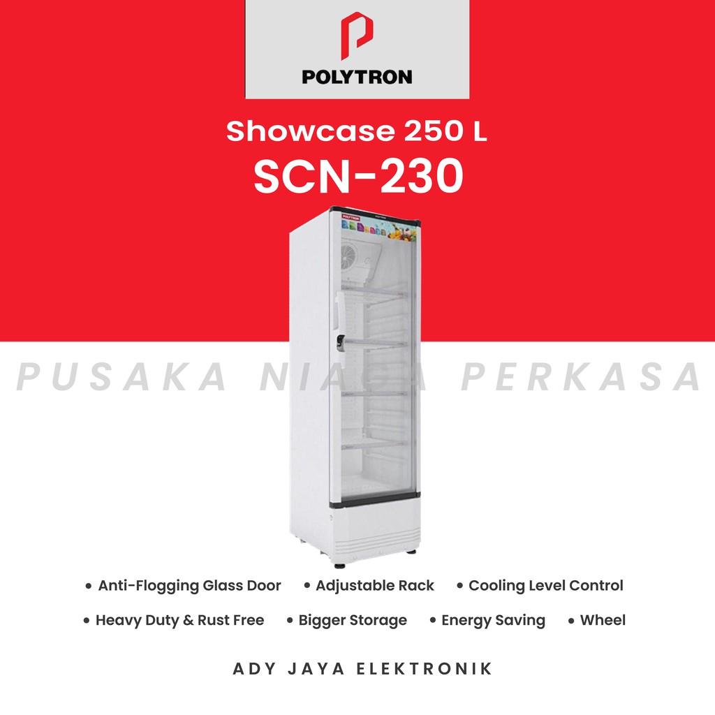 Jual SHOWCASE MURAH POLYTRON SCN-230L GARANSI RESMI | Shopee Indonesia