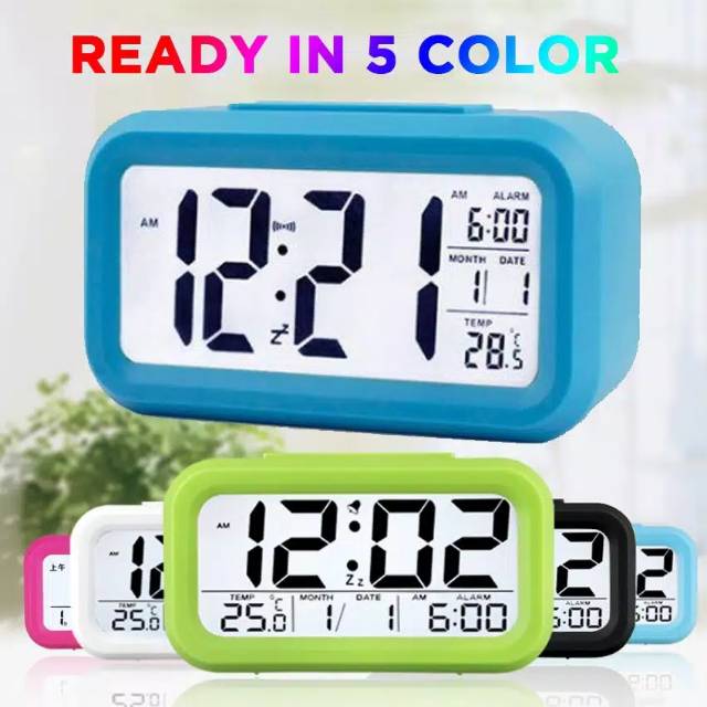 Jual jam digital meja destop smart clock | Shopee Indonesia