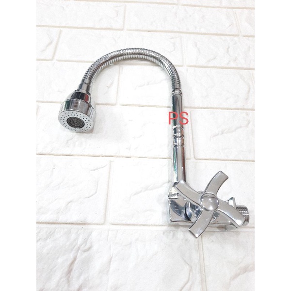 Jual Kran angsa tanam flexible kepala besar on/off - Keran dapur sink ...