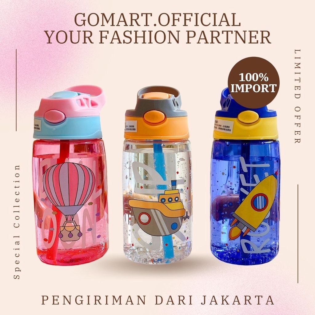 Jual Botol Minum Anak Sedotan 480 ML BPA FREE Motif Karakter Lucu Import Terbaru - Botol Minum ...