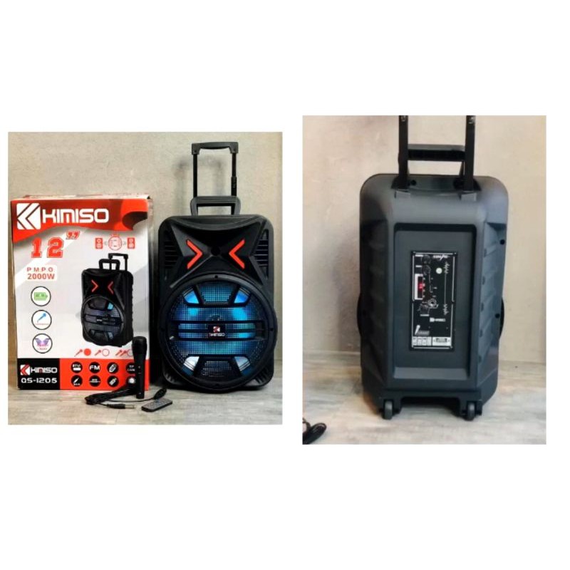 Jual Speaker spiker wireless bluetooth QS 1205 portable 12 inch Mic ...