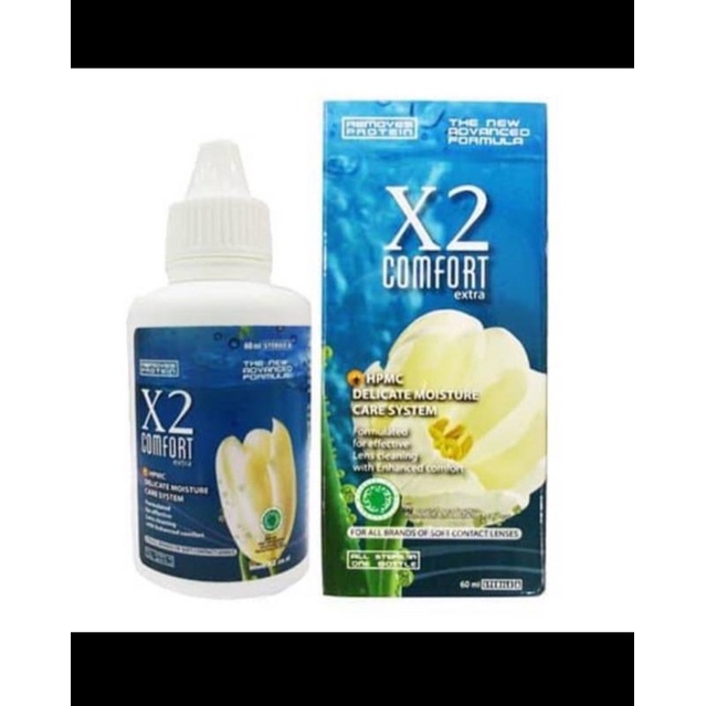 Jual Air Softlens X2 60ml / Cairan Softlens X2 60ml / X2 Comfort 60ml ...