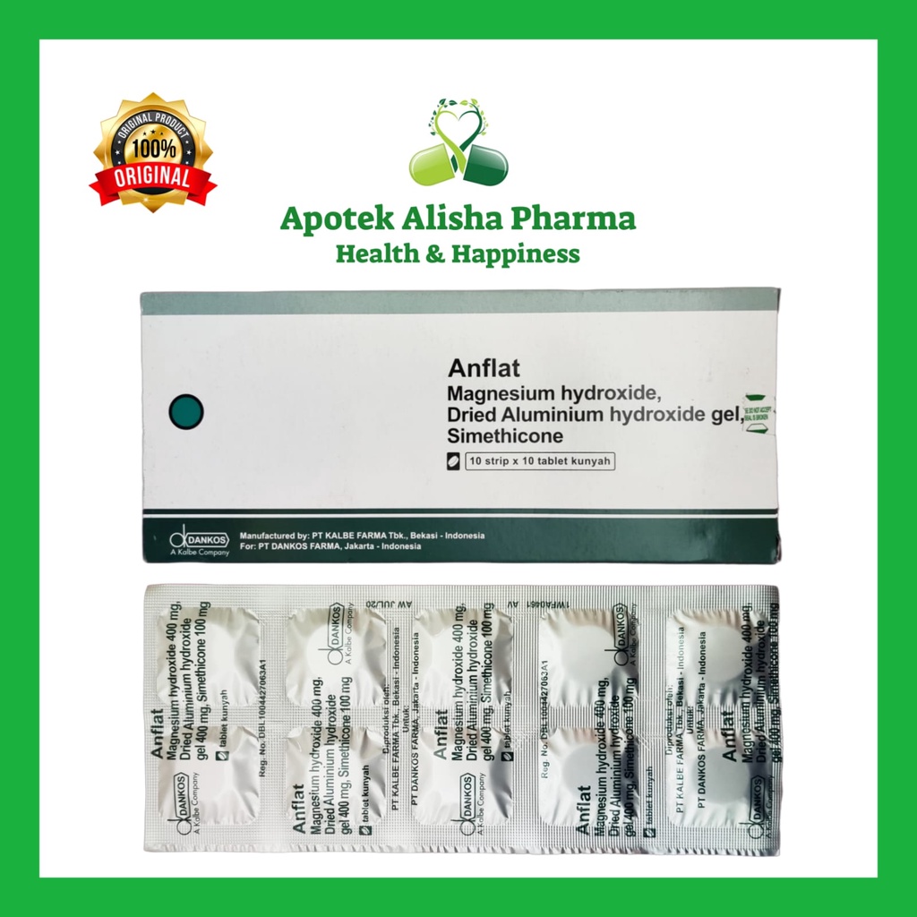 Jual Anflat Forte Tablet (Strip 10tablet) - Anplat Porte Tablet Kunyah ...