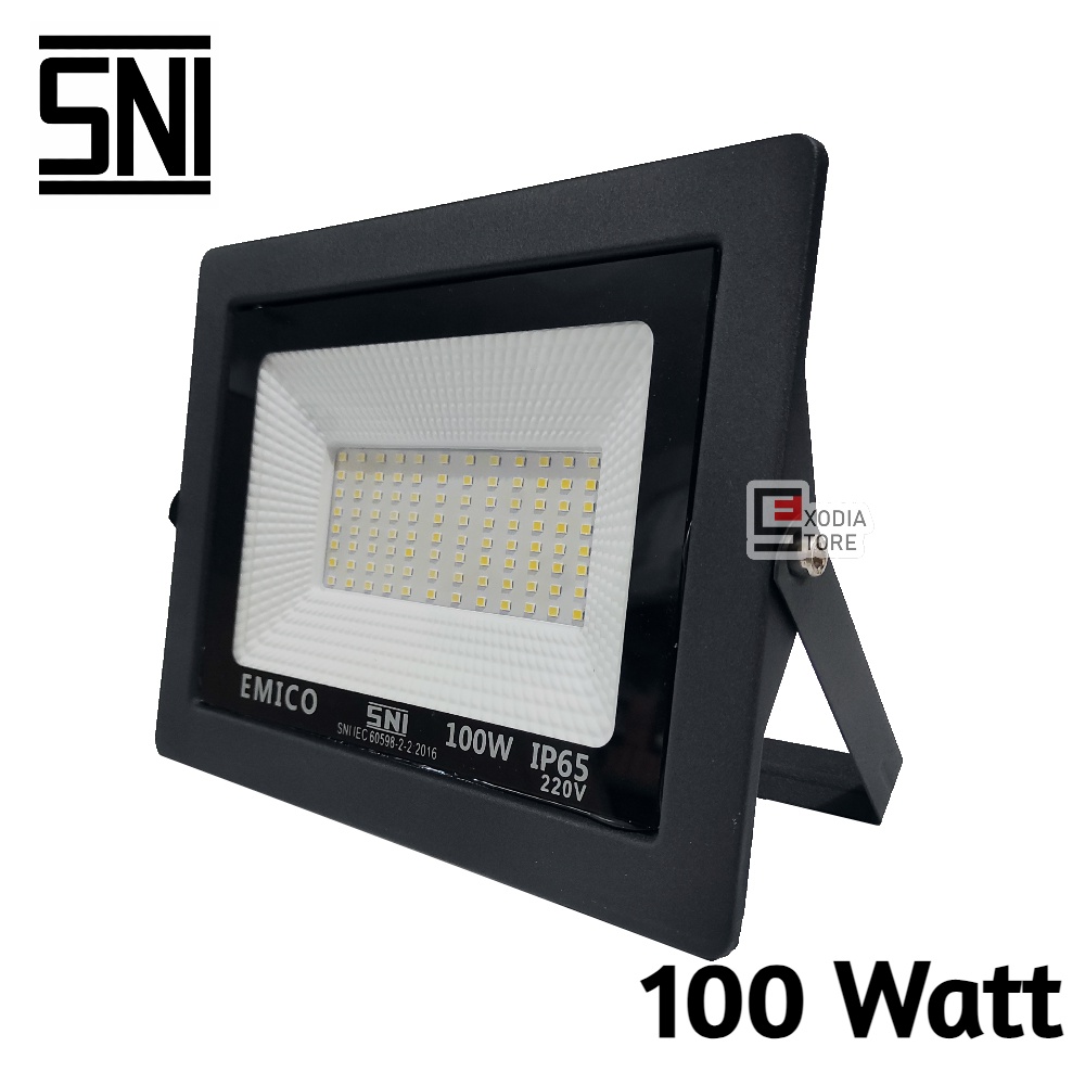 Jual Emico Lampu Sorot SMD LED 100 watt SNI IP65 Lampu Tembak Floodlight utk Panggung / Outdoor ...