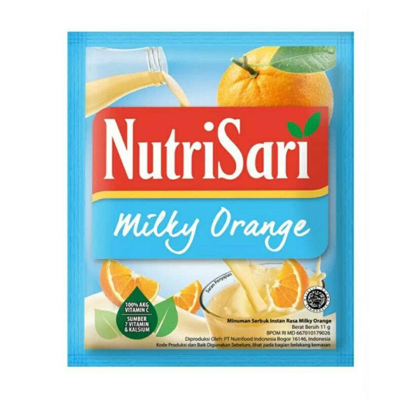 Jual Nutrisari apel jeruk, milky orange, es rujak jeruk bali 10 saset ...