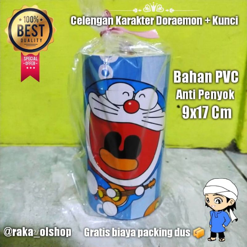 Jual Celengan Unik Karakter Doraemon Pakai Kunci - Bahan Pipa PVC ...