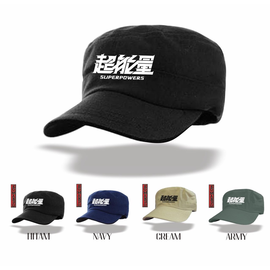 Jual Topi Komando Distro Premium Super Power Commando Cap Pria Wanita ...