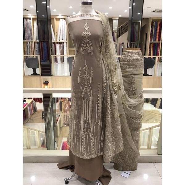 Jual Tulle Fancy Etnik Embroidery "Mesir Pattern" Part II | Shopee ...