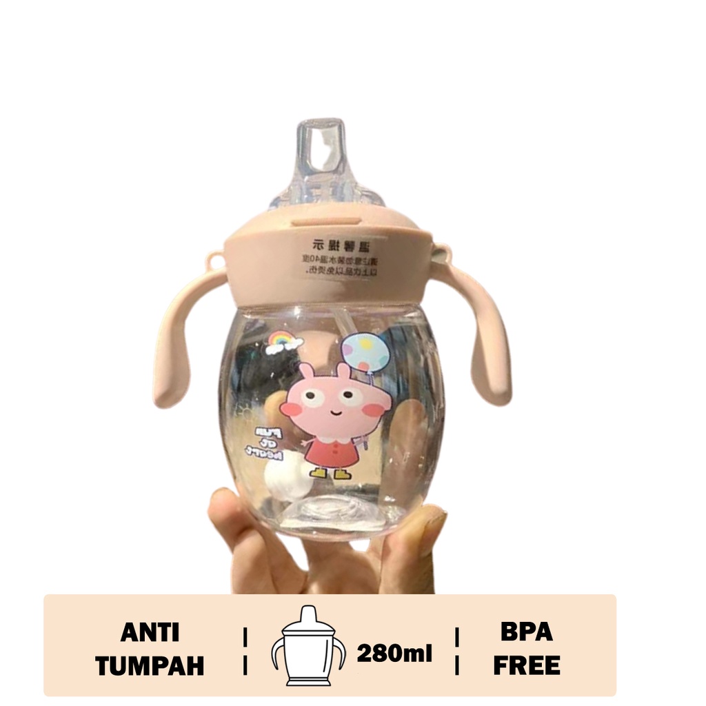 Jual Yoppo Baby Training Bottle / Sippy Cup / Botol Minum Bayi / Botol Minum Anak 280ml | Shopee ...