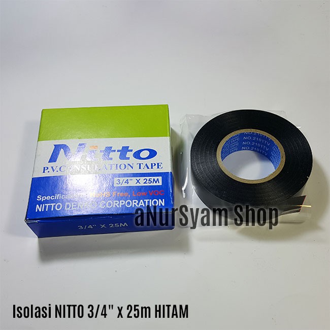 Jual Isolasi NITTO 3/4" x 25m 30m iSolasi Listrik NITTO | Shopee Indonesia