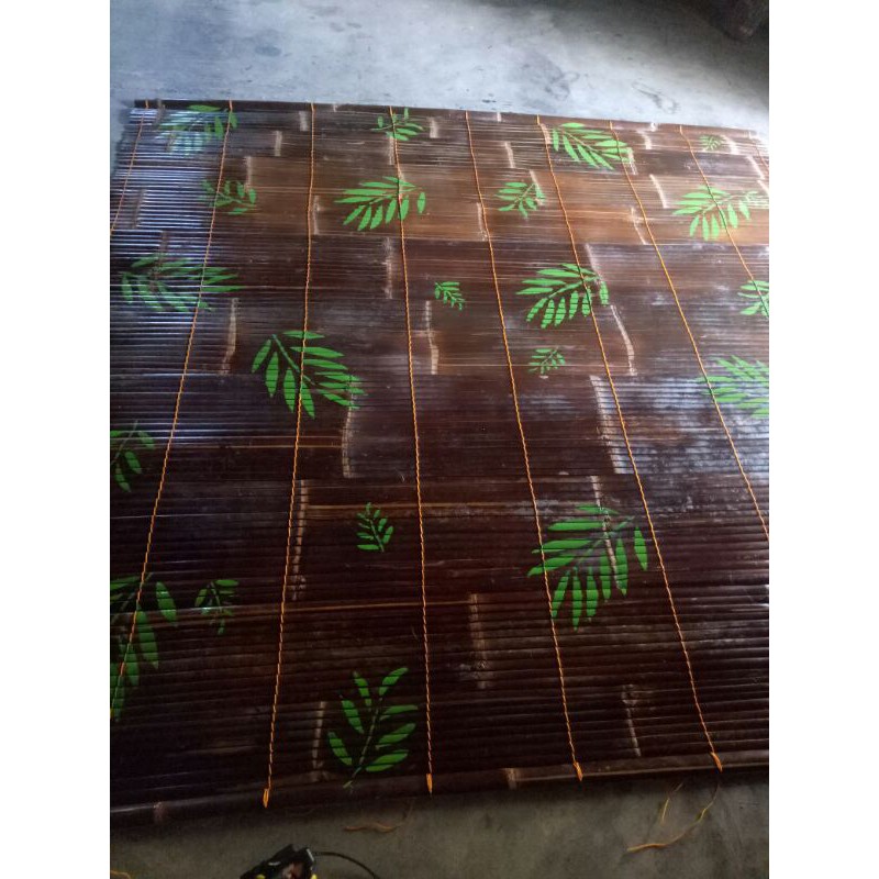 Jual Tirai Bambu kerey bambu motif daun 2x2 | Shopee Indonesia