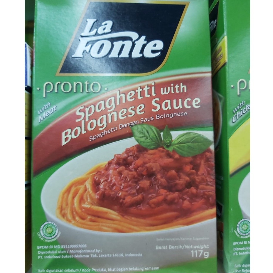 Jual La Fonte Pronto Spaghetti Instant - Netto 117 gr | Shopee Indonesia