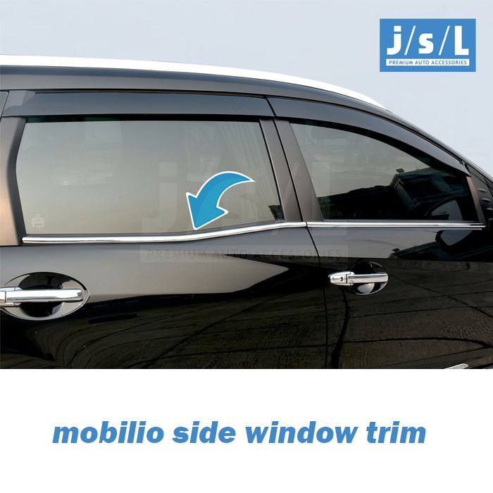 Jual Honda Mobilio Aksesoris List Kaca Samping Side Window Trim JSL ...