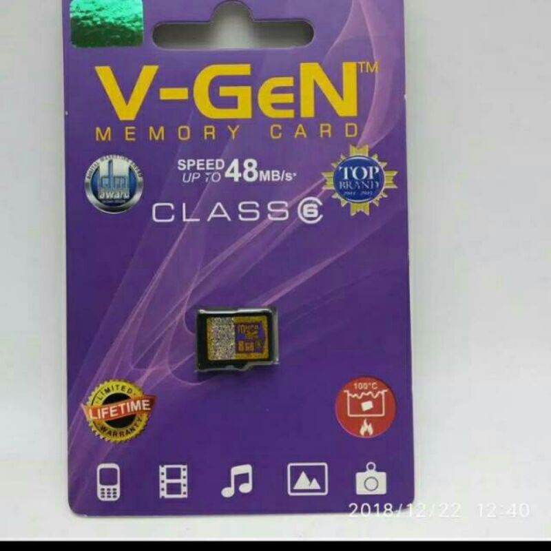 Jual Micro SD V-GEN MEMORY CARD VGEN 4GB 8GB 16GB 32GB 128GB | Shopee ...
