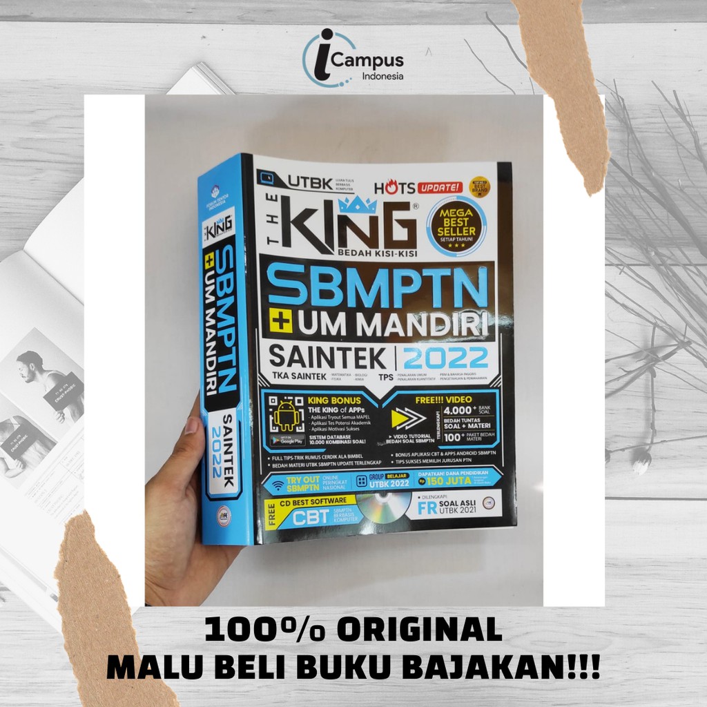 Jual BUKU "THE KING" BEDAH KISI-KISI SBMPTN SAINTEK 2022 & UM MANDIRI TPS HOTS | Shopee Indonesia