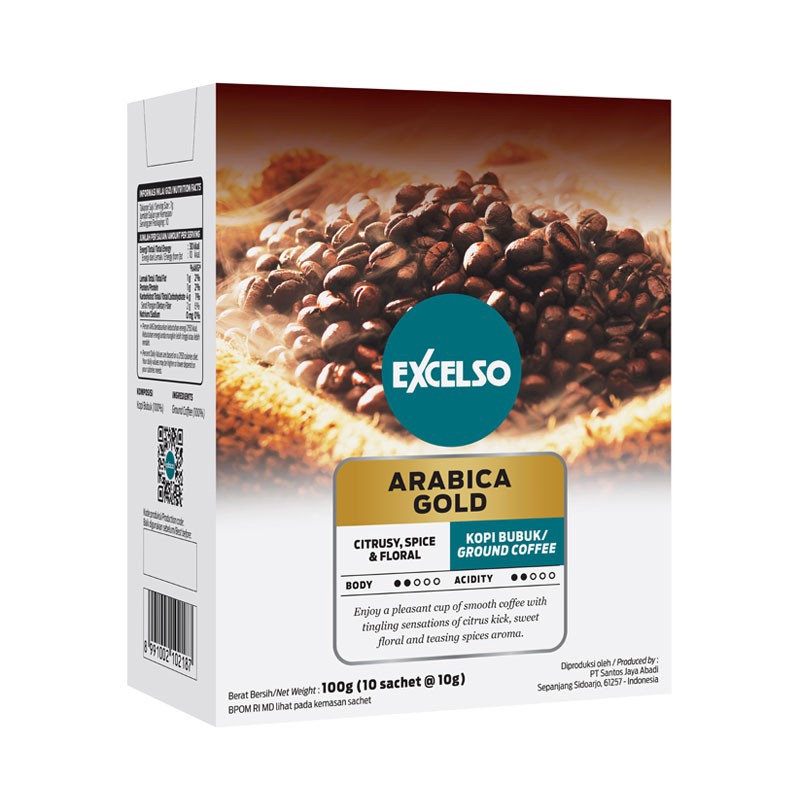 Jual Excelso Arabica Gold (Isi 10 Sachet x 10 Gram) - Folding Box ...
