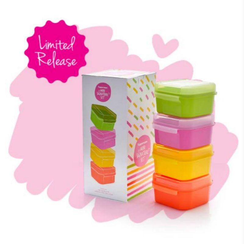 Jual Mini Signature Tupperware (1 set), kotak makan tupperware ori ...