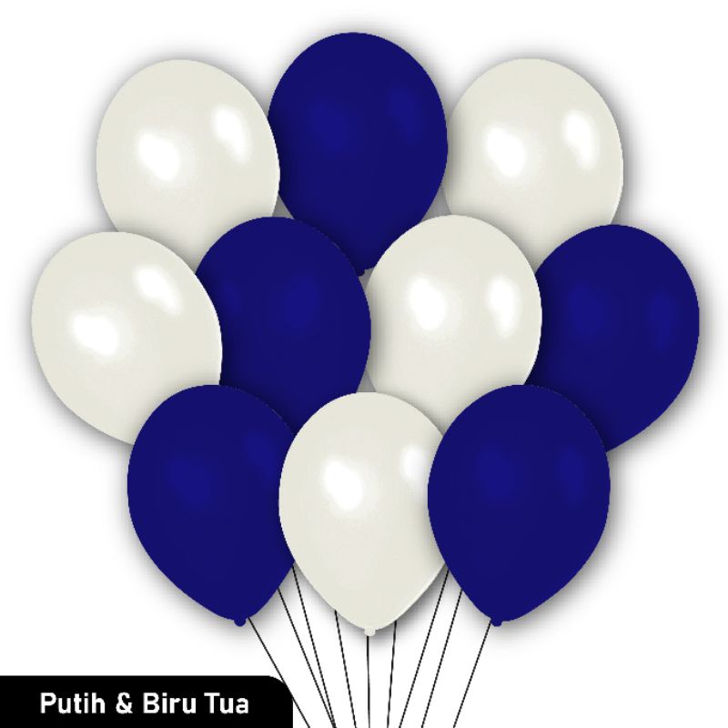 Jual PAKET BALON LATEX ISI 10 POLOS MIX WARNA BALON KARET | Shopee ...