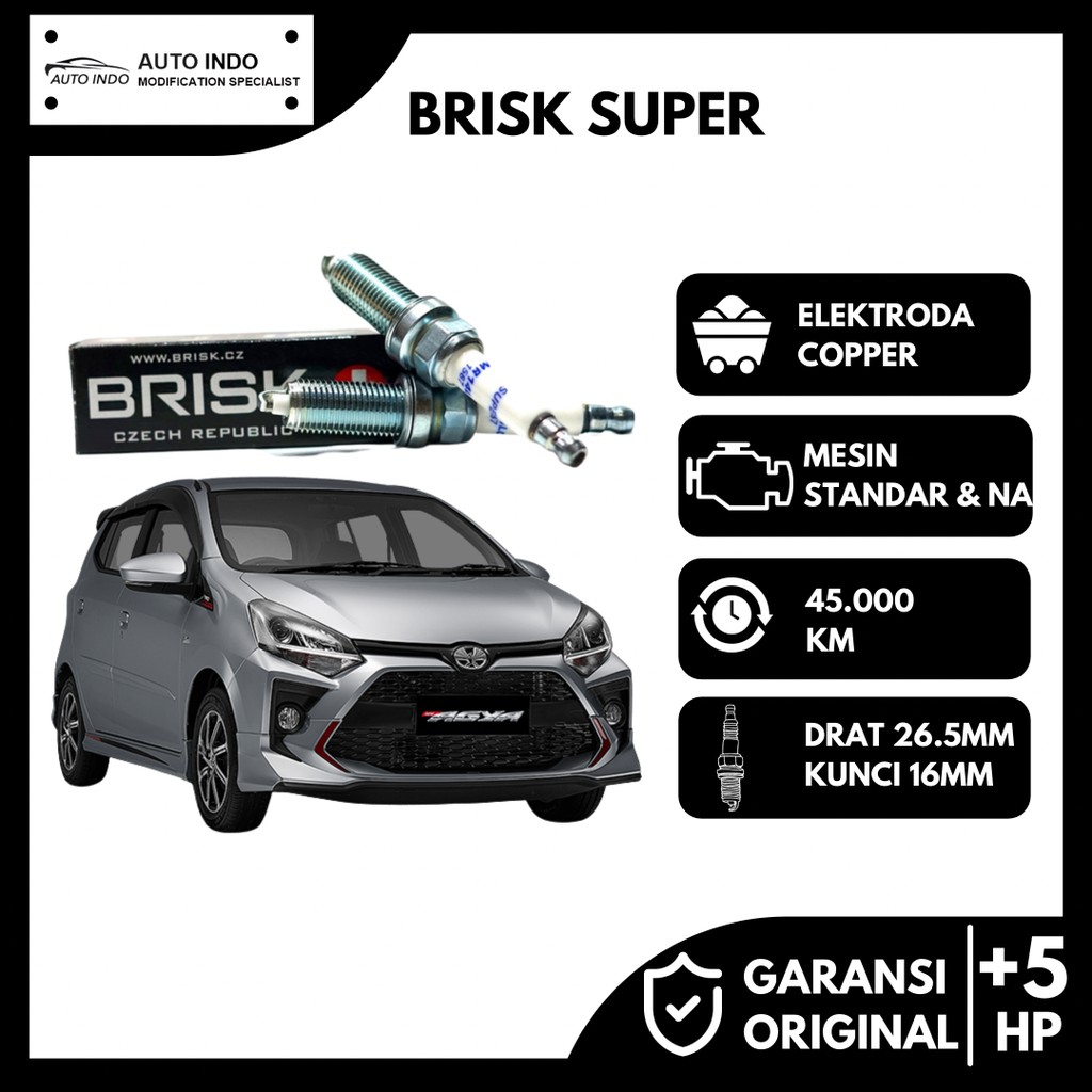 Jual Busi Mobil Brisk Super QR15LC-1 untuk Agya Ayla 1.0 100% Ori | Shopee Indonesia