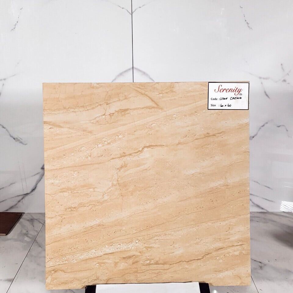 Jual GRANITE LANTAI 60x60 UTAH CREAM / SERENITY / GLOSSY | Shopee Indonesia