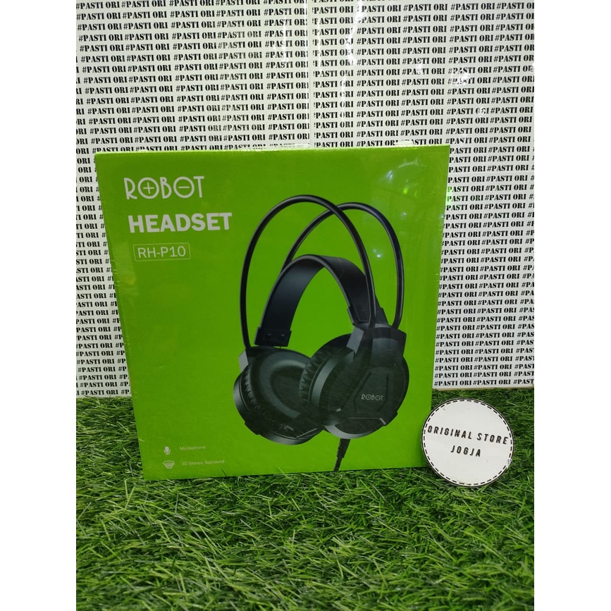 Jual ROBOT RH-P10 Jack Audio Double Padded Headphone Gaming With Mic ...