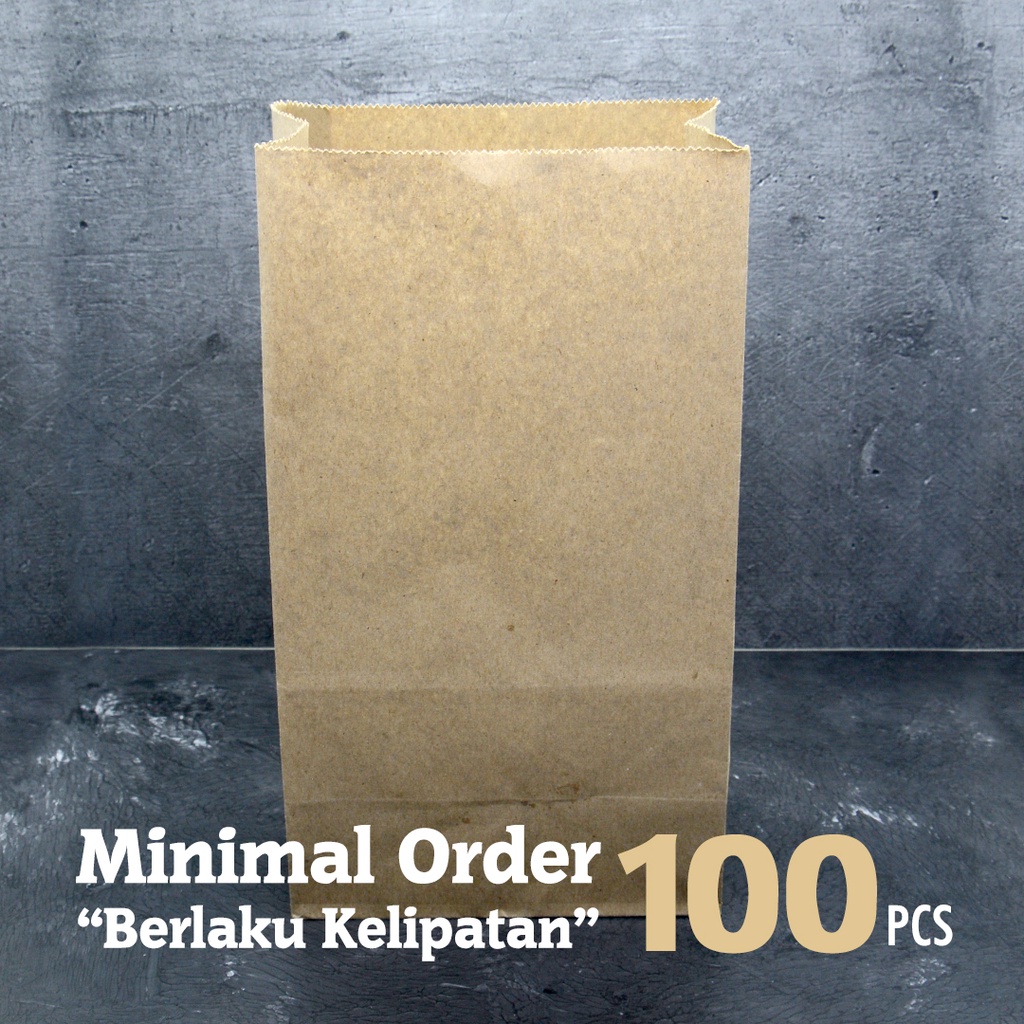 Jual Paper Bag Coklat / Kantong Kertas Roti #6 Ukuran 27,3 x 14,7 x 9 ...