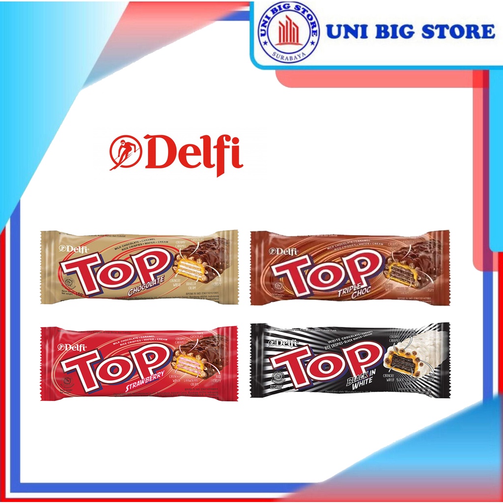Jual Delfi Top Chocolate Coklat - Strawberry - Black In White - Triple ...