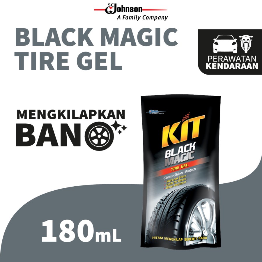 Jual KIT Black Magic Pouch Tire Gel Semir Ban Mobil Motor 180ml ...