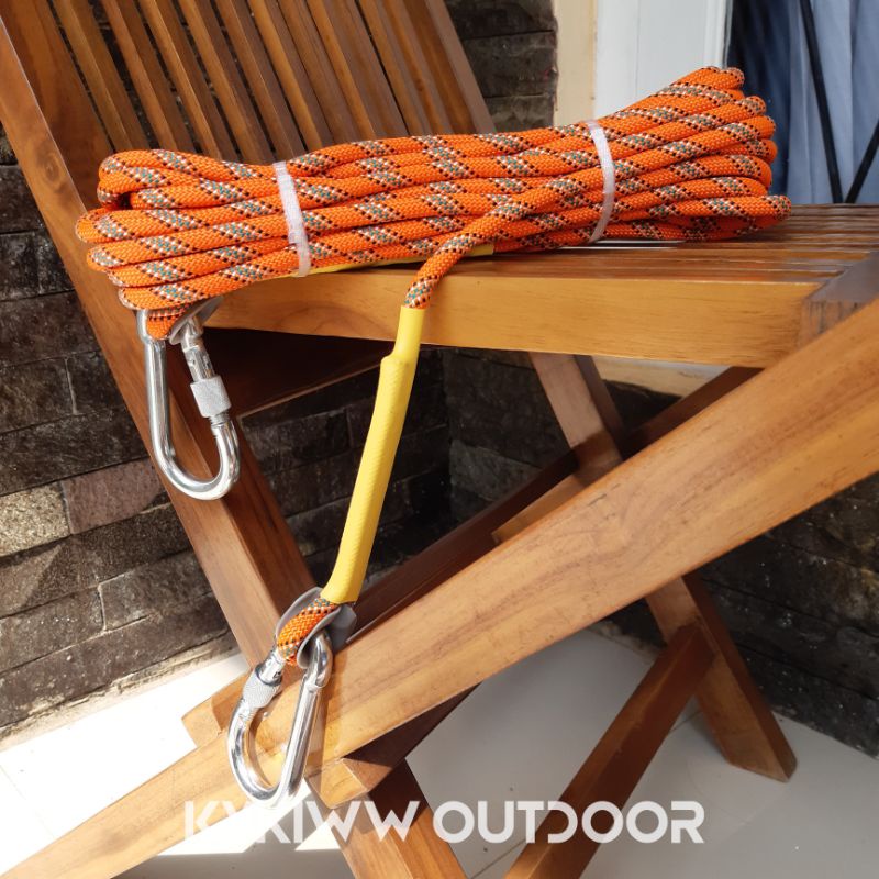 Jual Tali rappelling Safety Climbing Rope 10 Meter - E203950 - Orange ...