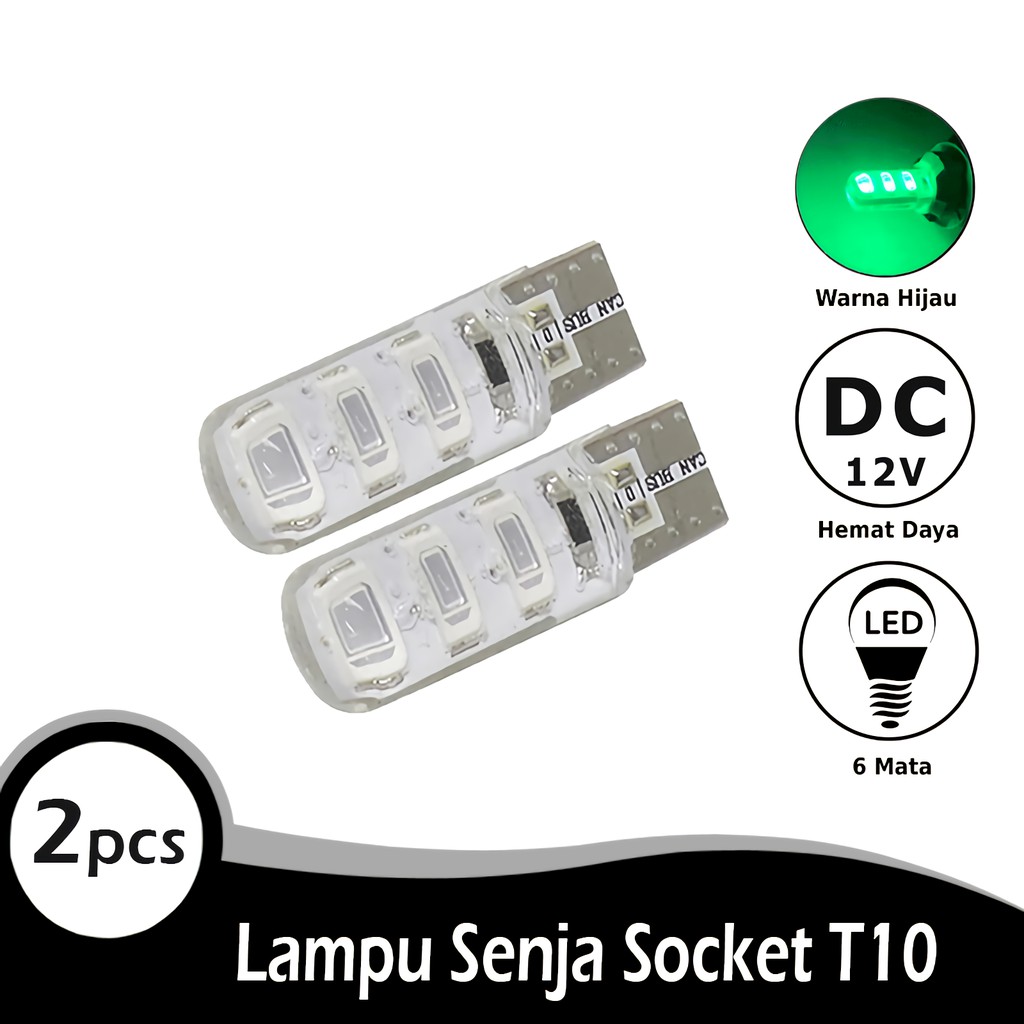 Jual Otomobil Lampu Senja Racing LED 2 Pcs 6 Mata Bohlam Tancap Mobil Motor CMB02-TE-T10-5730 ...