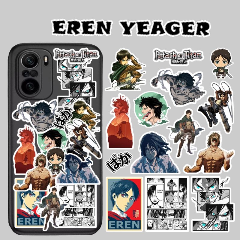 Jual Stiker Eren Yeager Waterproof High Quality | Stiker Attack On ...