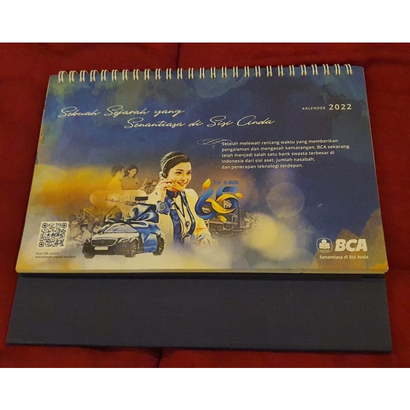 Jual Kalender Meja Bulanan Exclusive Bank BCA Tahun 2022 | Shopee Indonesia