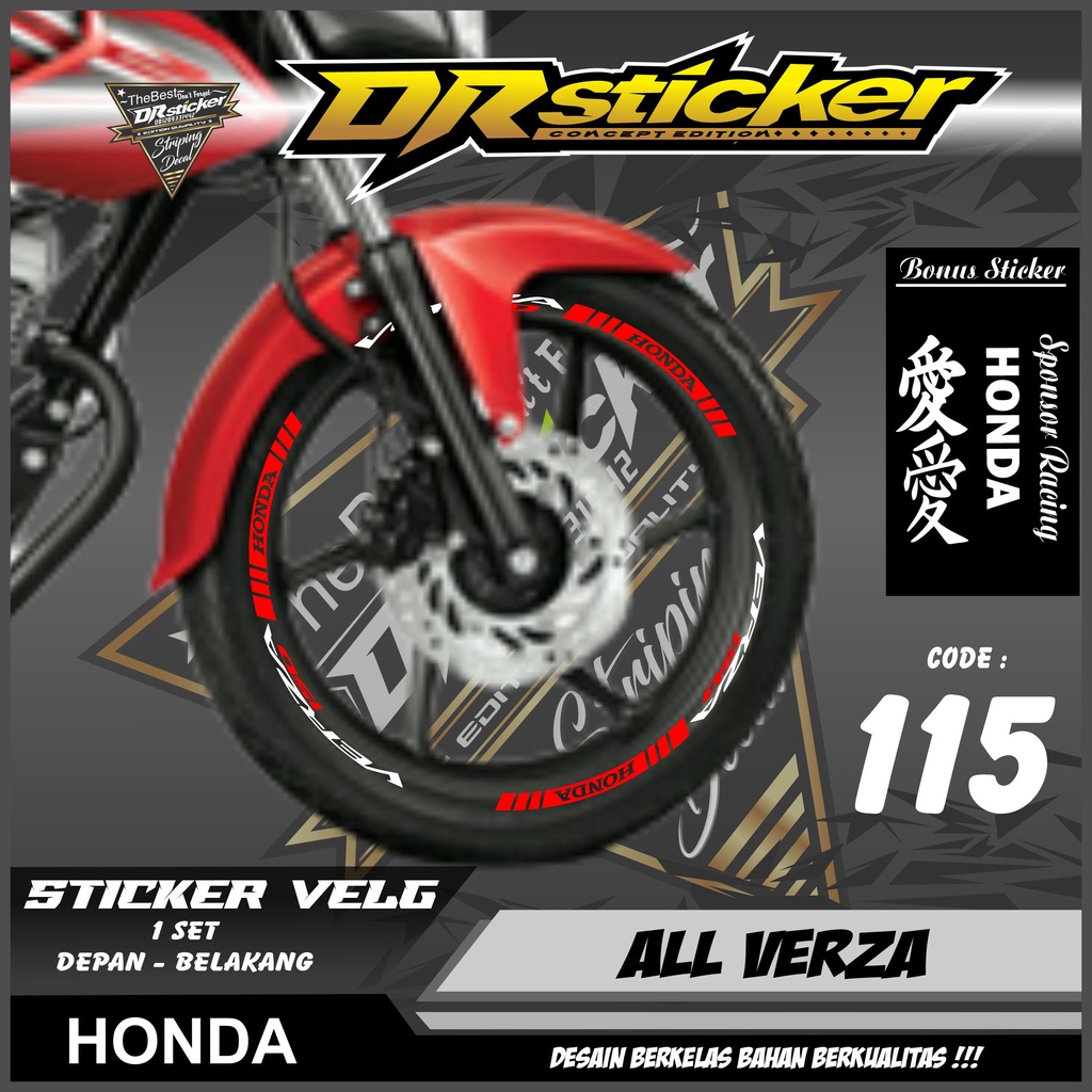 Jual Sticker Velg - Cutting Velg Sticker Cutting Velg Motor VERZA ...